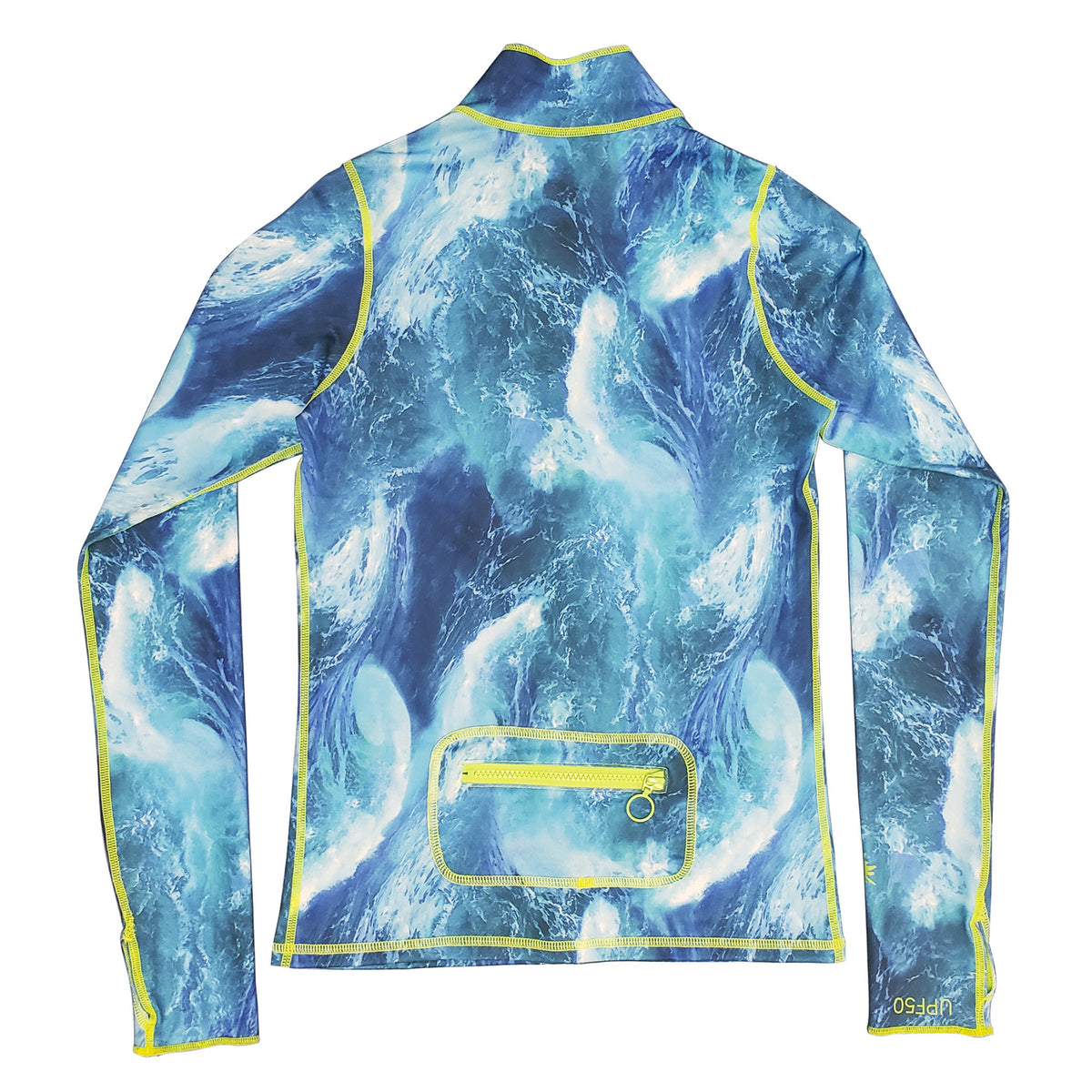 Women's Zip Long Sleeve Rash Guard - Ocean – Sun Protection Zone